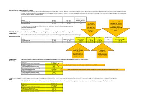 CVP Excel Exercise Warning TT Undefined Function Excel Exercise CVP Analysis For