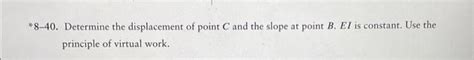 Determine The Displacement Of Point C And The Chegg