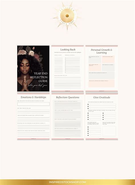 Year End Reflection Guide Canva Template