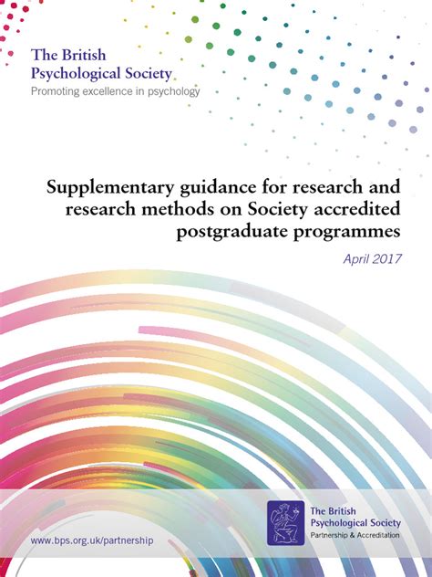 Supplementary Guidance For Research And Research Methods On Society Accredited Postgraduate