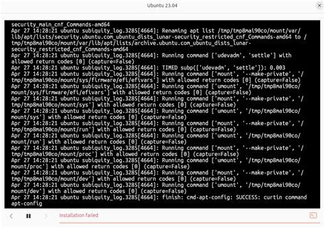 Ubuntu 23 04 Installation Fails With Subiquity Errors Ask Ubuntu