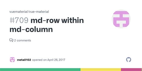 md row within md column · issue 709 · vuematerial vue material · github