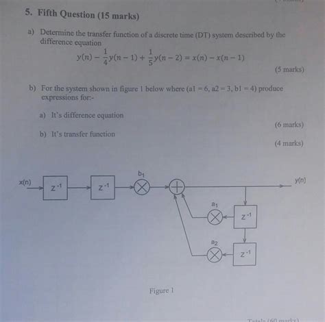 Solved Fifth Question Marks A Determine The Chegg