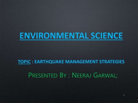Earthquake Management Strategies Pptx