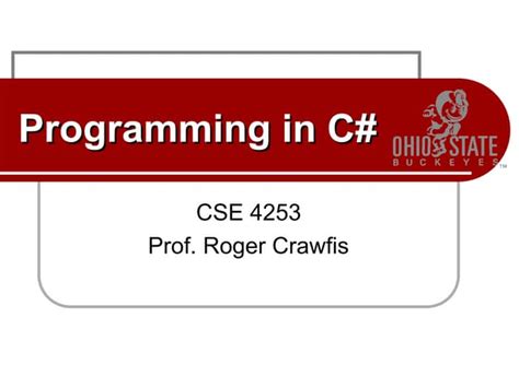 Csharp01clroverviewand Introductionc Ppt