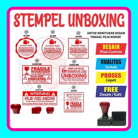 Jual Stempel Custom Stempel Packing Stempel Unboxing Stempel Fragile