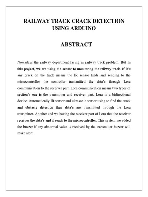 Railway Track Crack Detection Pdf Digital Signal C Programming