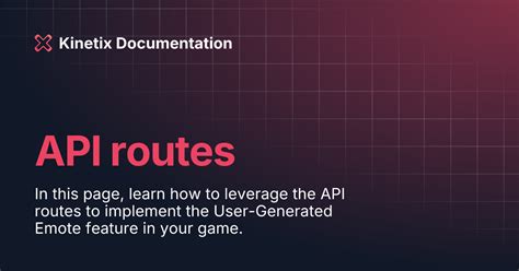 Api Routes Kinetix Documentation