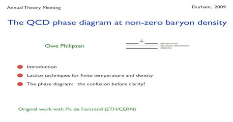 Pdf The Qcd Phase Diagram At Non Zero Baryon Densitythe Qcd Phase Diagram At Non Zero