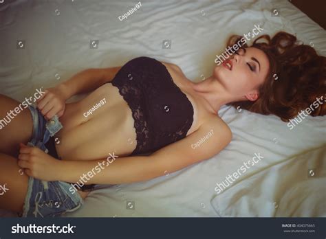 Beautiful Sexy Girl Long Hair Lingerie Stock Photo 404075665 Shutterstock