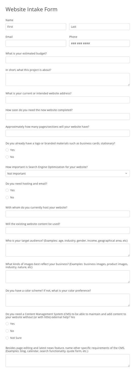 Free Website Design Feedback Survey Form Template 123formbuilder