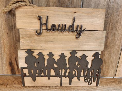 Howdy Wood Western Greeting Sign For Indoor Or Outside Decor Great For