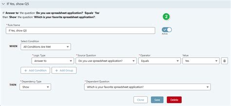 Use Case Of ‘submit Rule Dependency With Single Question And Single Answer Choice