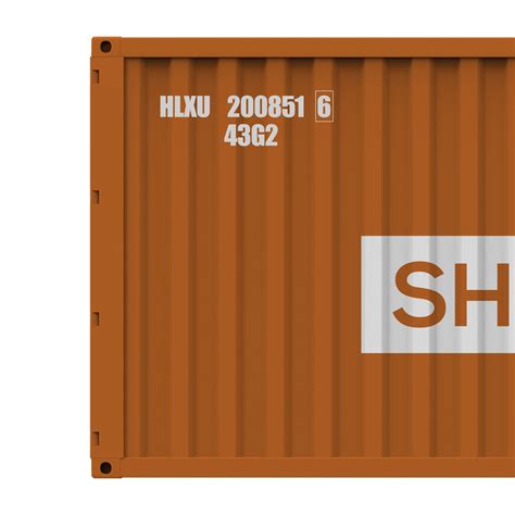 Two Line Side Shipping Container Identification Number Bic Code Letter Usdot Number Stickers