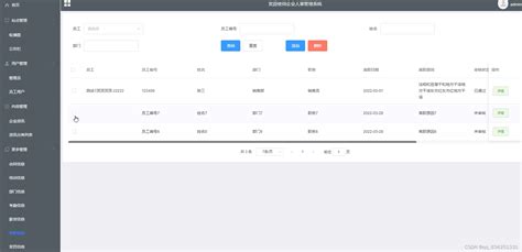 Springbootvue实现前后端分离的企业人事管理系统管理系统 前后端分离 Csdn博客