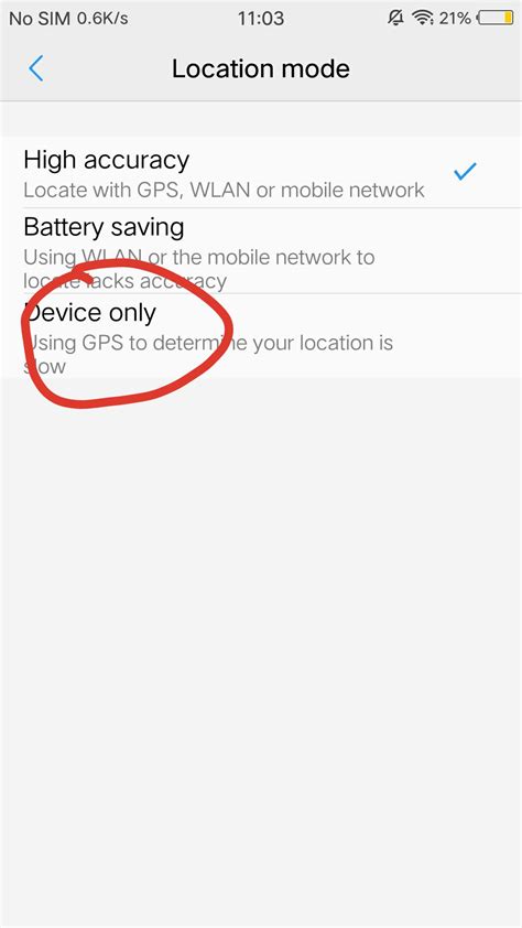 When The Location Mode Is “device Only” The Nearby Information Can Not