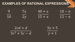 Rational Algebraic Expressions PPTX