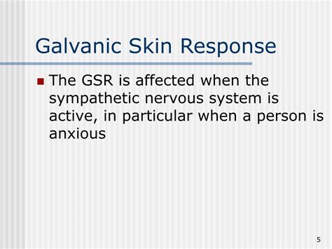 PPT Galvanic Skin Response PowerPoint Presentation Free Download ID 5048032