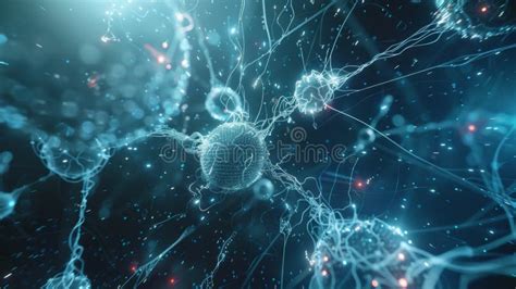 Futuristic Neural Network Sending Signals In A Digital World Stock Image Image Of Innovation