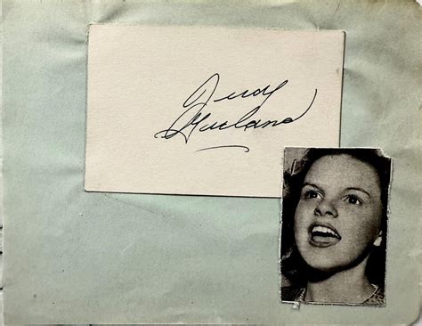 Judy Garland Autographed Signed Vintage Album Page The Wizard Of Oz