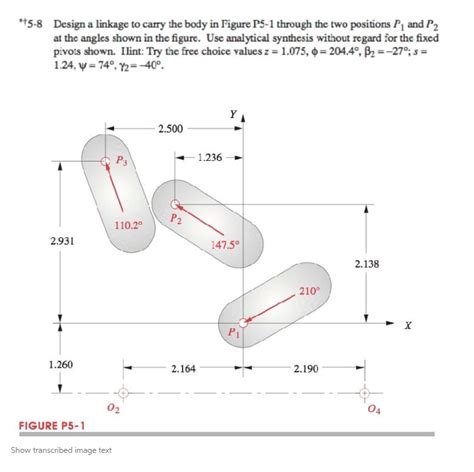 Solved Design A Linkage To Carry The Body In Figure Chegg