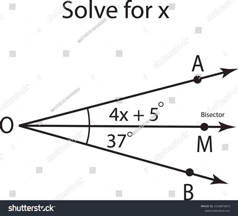 Geometry Problem Solve X Bisector Problem Stock Vector Royalty Free 2150873073 Shutterstock