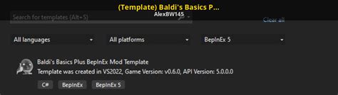 Template Baldis Basics Plus Bepinex Mod Project Modding Tool For