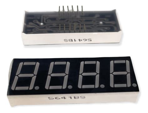 Display Led 7 Segmentos 4 Digitos 14mm Ac Rojo 12 Pin 5641bs Cyberofice
