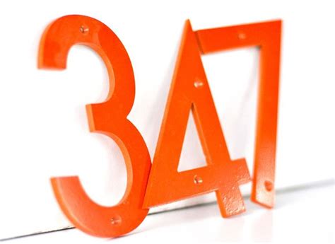 Burnt Orange Powder Coated Aluminum Numbers Burnt Orange Metal