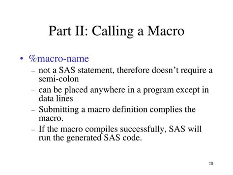 Ppt Epib 698e Lecture 12 Introduction To Sas Macro Powerpoint
