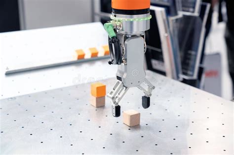 Modern Handling Robot Robotic Arm Smart Factory Stock Image Image