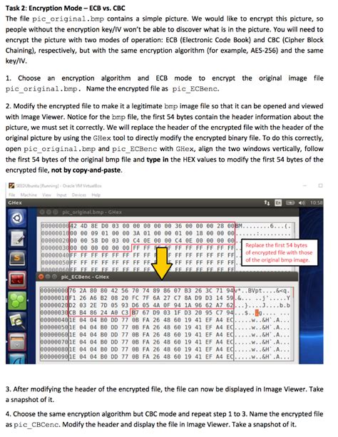 Solved Task Encryption Mode ECB Vs CBC The File Chegg