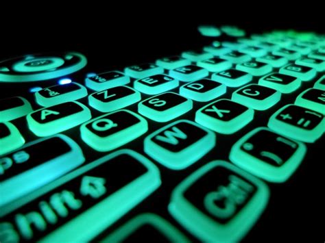 Azerty Keyboard Blue Backlight Free Stock Photo Public Domain Pictures