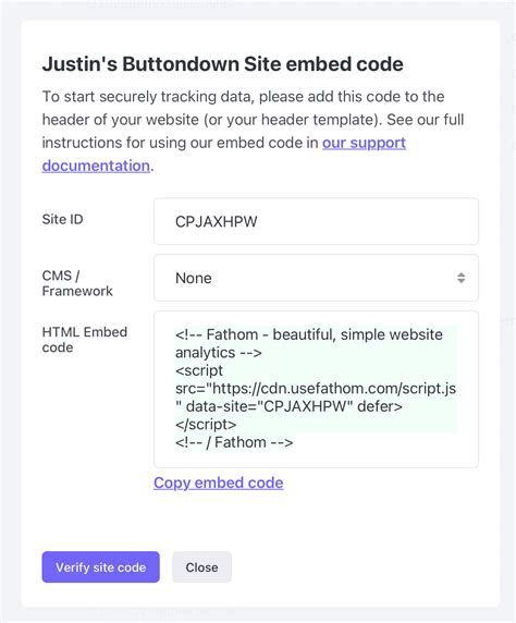 Fathom Buttondown Documentation