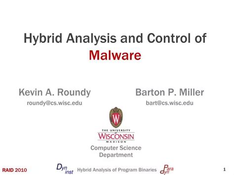 Ppt Hybrid Analysis And Control Of Malware Powerpoint Presentation