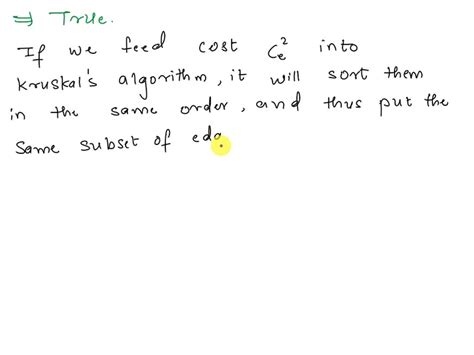 Consider A Directed Graph G With A Non Negative Cost Function On Its
