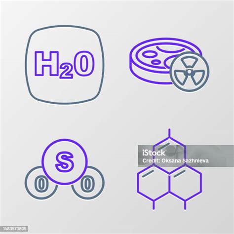 세트 라인 화학식 이산화황 So2 독성 액체 및 H2o 아이콘이있는 시험관 벡터 가열장치에 대한 스톡 벡터 아트 및 기타 이미지 가열장치 건강 검진 건강관리와 의술