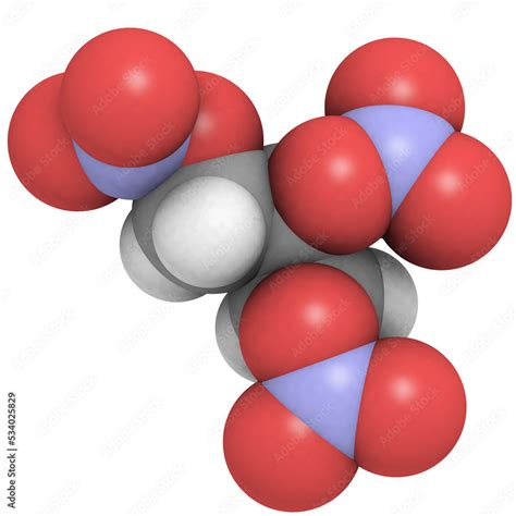 Photo And Art Print Nitroglycerin Glyceryl Trinitrate Explosive Molecule Molekuul Be