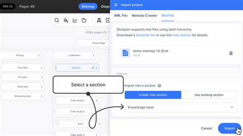 Importing A Sitemap Into A Section Slickplan