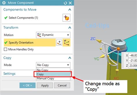 example move component nx 11