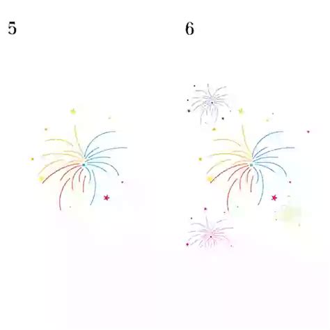 How To Draw Fireworks Step By Step Easy