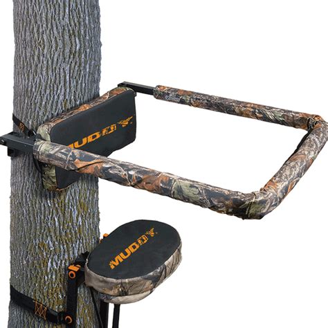 Muddy Outdoors Universal Hunting Tree Stand Reliable Flip Up Shooting Rail Rest With Deer Tree