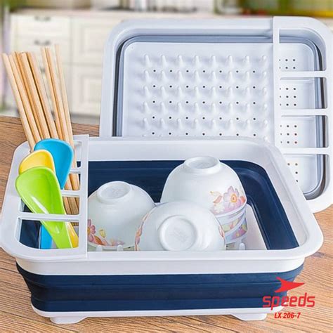 Jual Speeds Rak Piring Lipat Silikon Rak Peniris Cucian Piring Gelas Sendo 206 7 Shopee