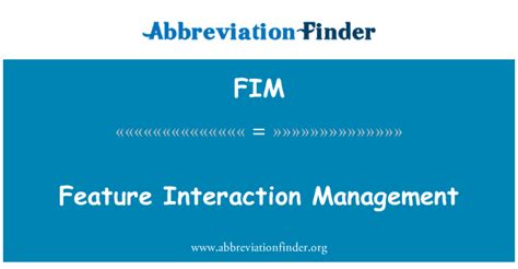 Fim Significa Característica Interacción Gestión Feature Interaction Management