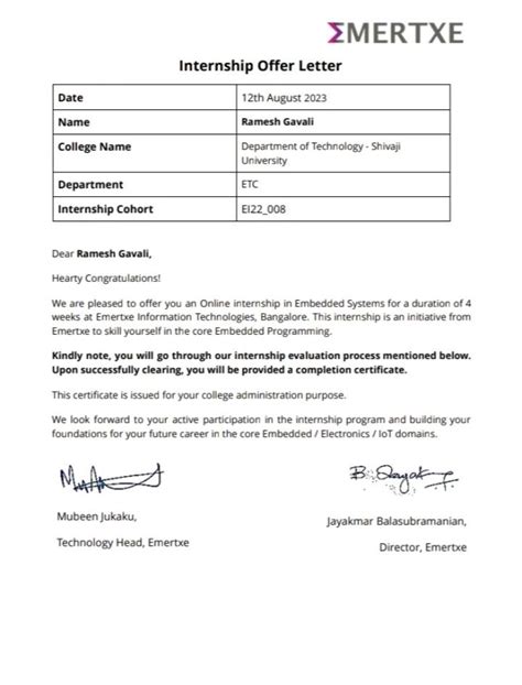 Ramesh Gavali On Linkedin Internship Embeddedsystems Emertxe