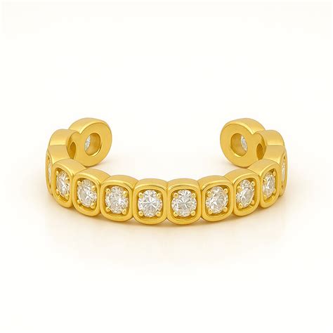 Diamond Bezel Ear Cuff Elle Rêve