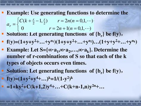 PPT Generating Functions PowerPoint Presentation Free Download ID
