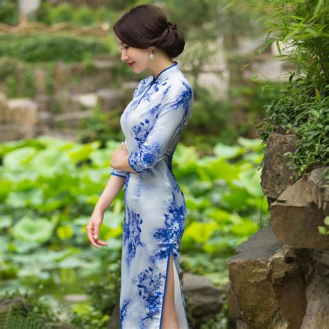 唯美的青花旗袍设计艺术 中国风