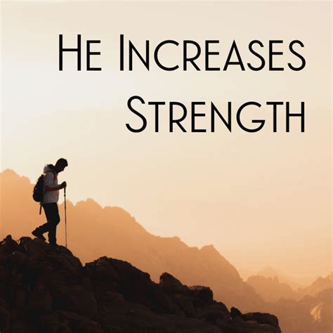 He Increases Strength Hope Harbor Church