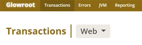 transactions showing where previously {glowroot agent id} was